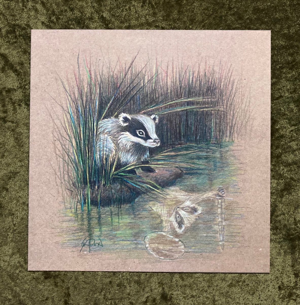 Badger Dreaming of Battle – GreenGirlStudios
