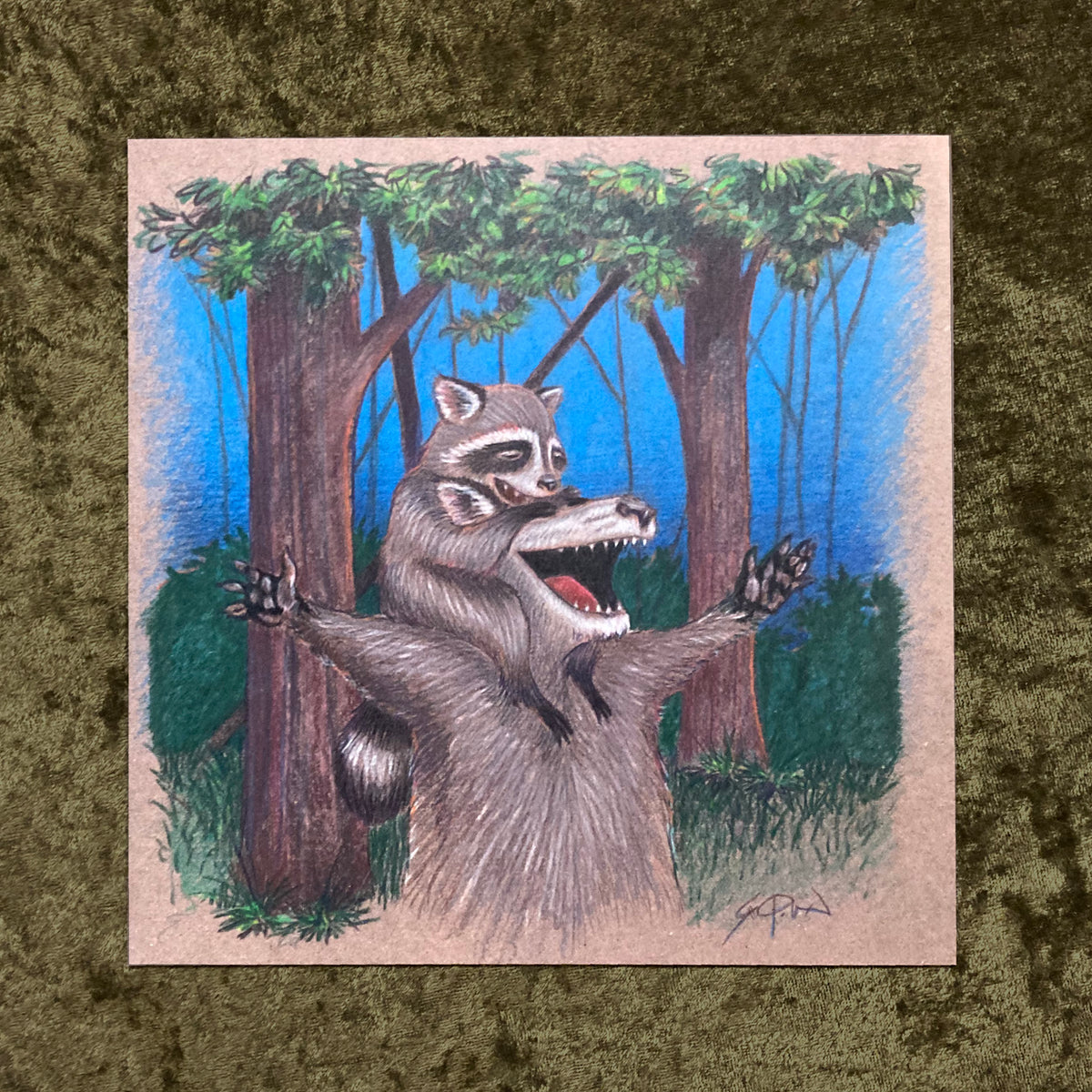 Raccoon Dad and Son – GreenGirlStudios
